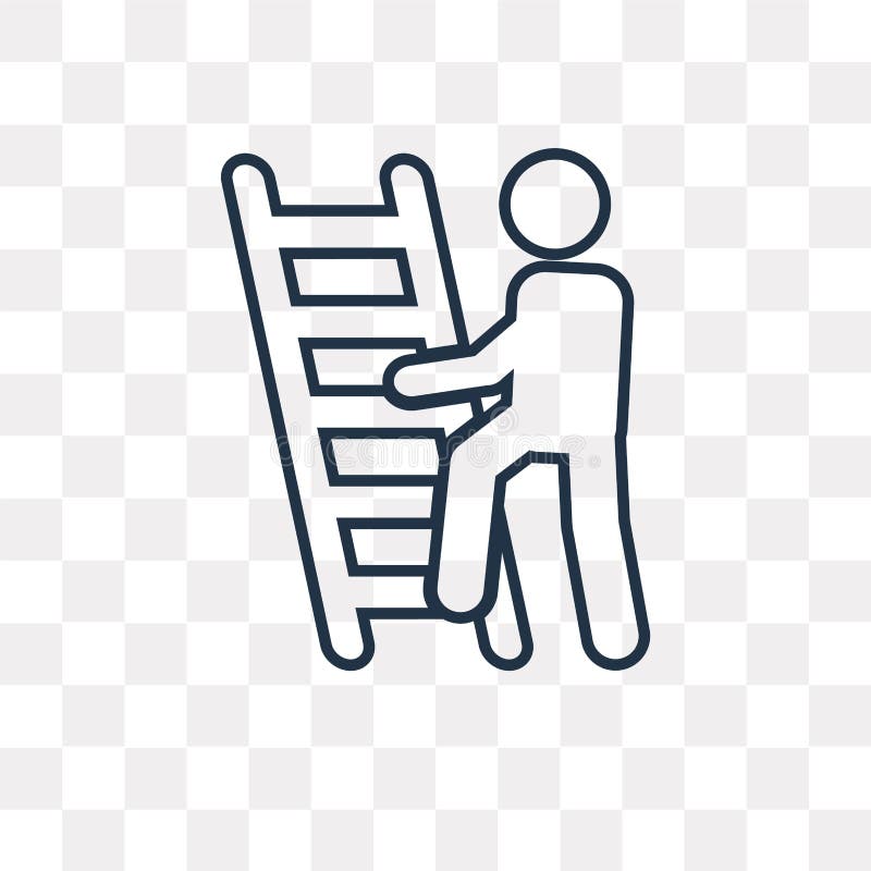 Ladder Vector Icon Isolated on Transparent Background, Ladder T Stock ...