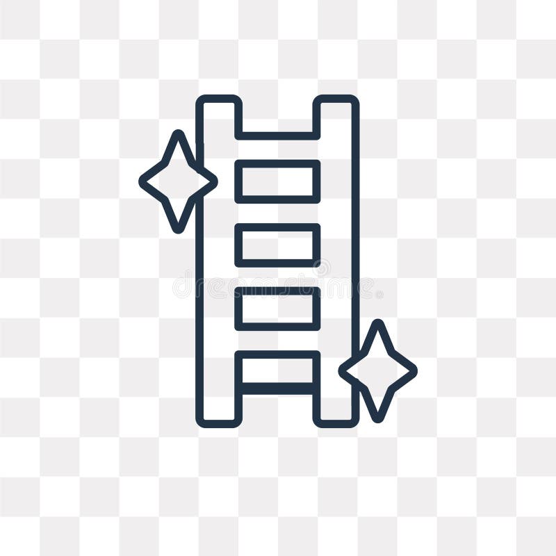 Ladder Vector Icon Isolated on Transparent Background, Ladder T Stock ...