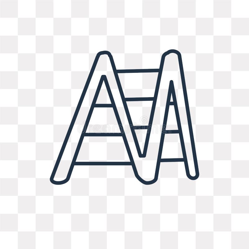 Ladder Vector Icon Isolated on Transparent Background, Ladder T Stock ...