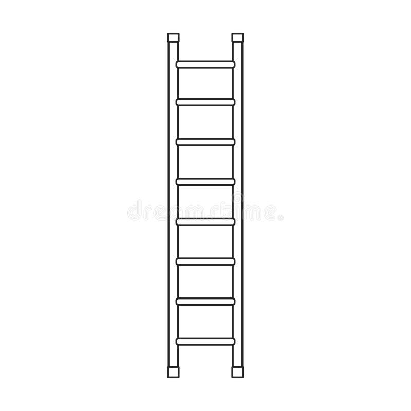 Ladder Vector Icon.Outline Vector Icon Isolated on White Background ... Ladder Vector Icon.Outline Vector Icon Isolated on White Background ...