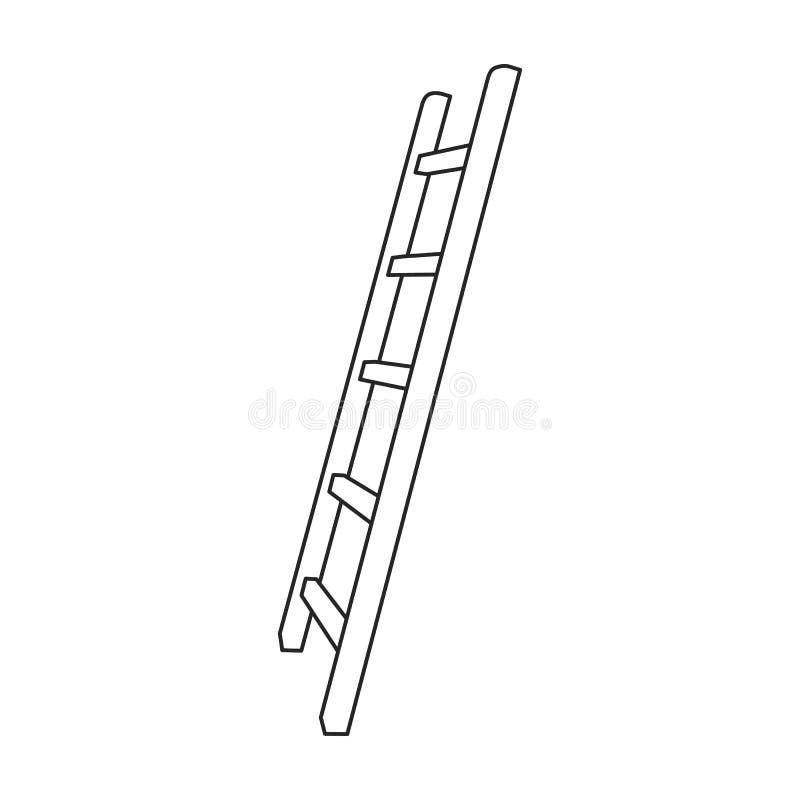 Ladder Vector Icon.Outline Vector Icon Isolated on White Background ... Ladder Vector Icon.Outline Vector Icon Isolated on White Background ...
