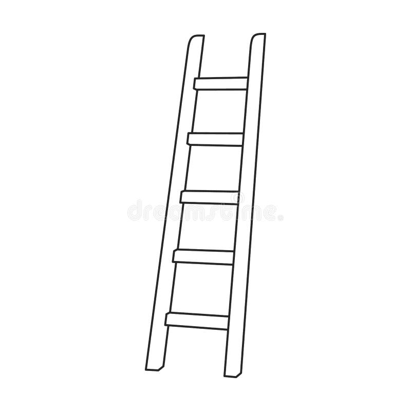 Ladder Vector Icon.Outline Vector Icon Isolated On White Background ... Ladder Vector Icon.Outline Vector Icon Isolated On White Background ...