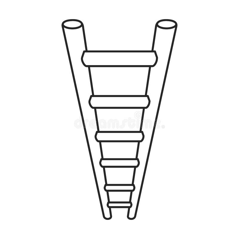 Ladder Vector Icon.Outline Vector Icon Isolated On White Background ... Ladder Vector Icon.Outline Vector Icon Isolated On White Background ...