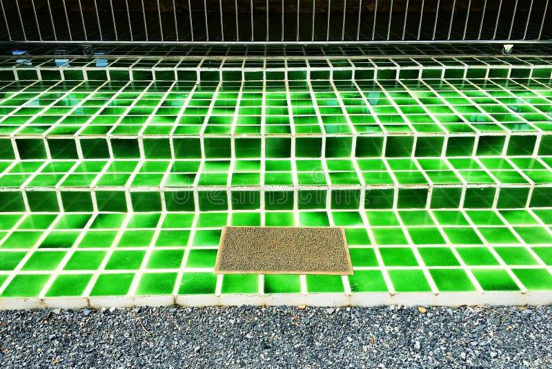 Ladder Walkway with Green Tile before Go Inside Sanctuary Stock Image ...