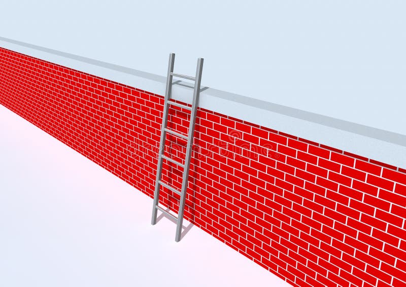 Brick Wall Ladder Stock Illustrations – 1,427 Brick Wall Ladder Stock ...