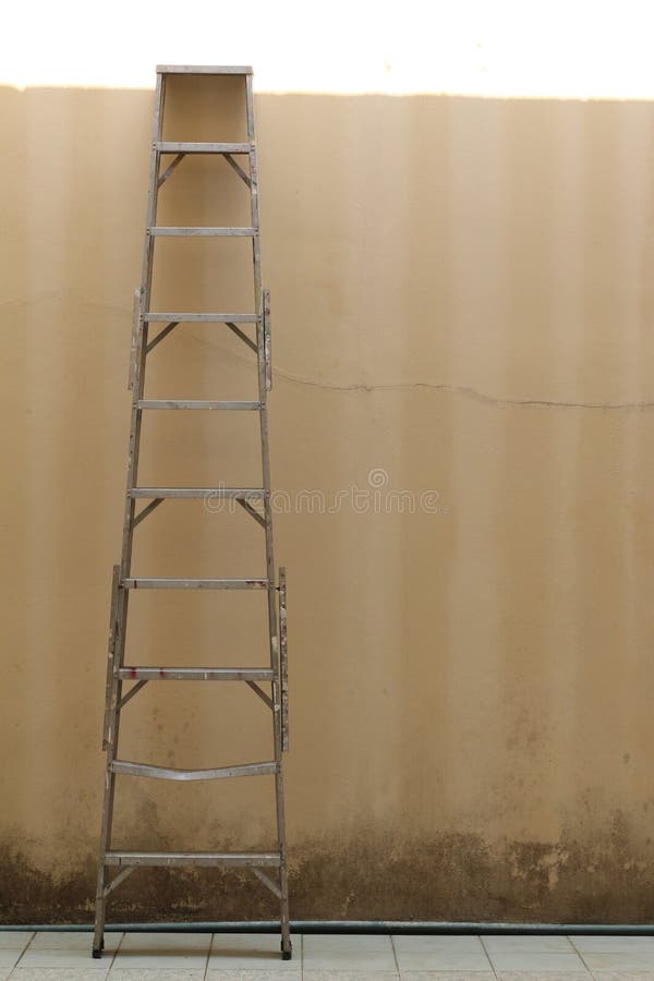 Ladder on the Wall stock image. Image of step, stair - 52534585