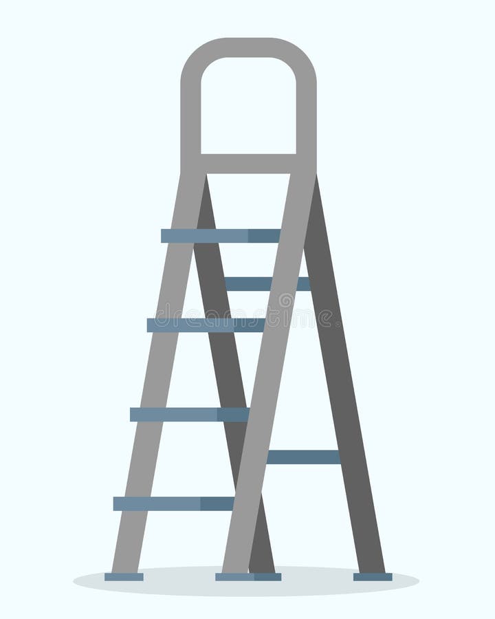 Ladder on White Background. Stock Vector - Illustration of climb, level ...