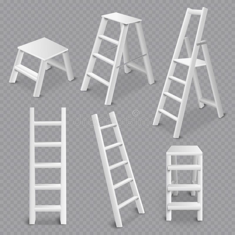 Ladders Realistic Set Transparent Stock Vector - Illustration of ...