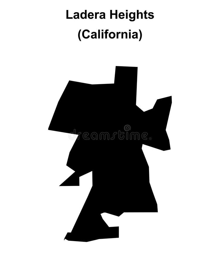 Ladera Heights outline map stock illustration. Illustration of vector ...