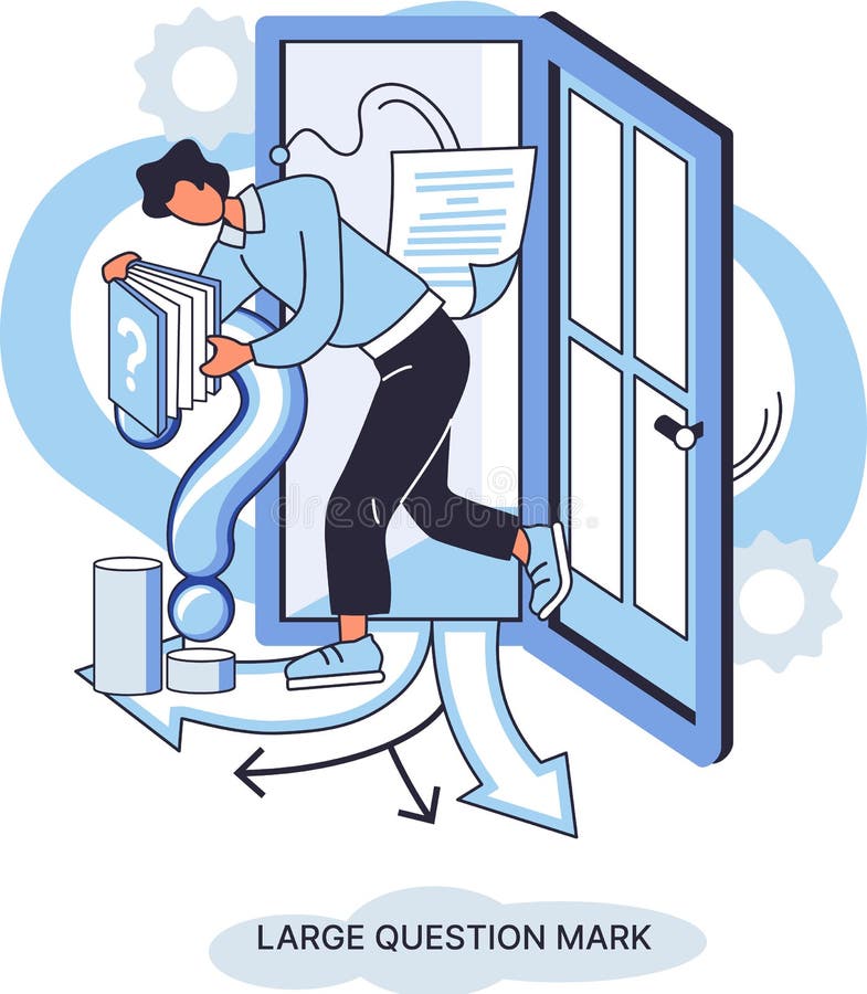 Ladge Question Mark. Problem and Solution Concept Metaphor. Ask ...