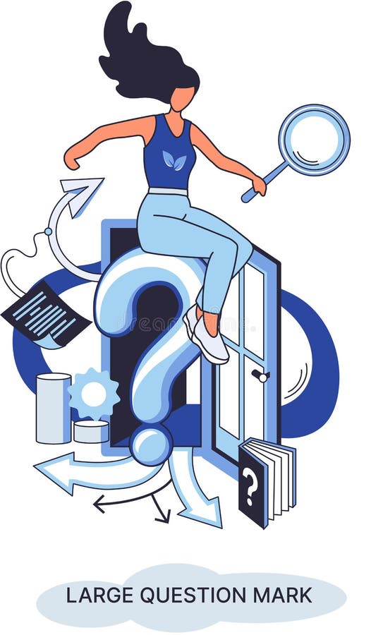 Ladge Question Mark. Problem and Solution Concept Metaphor. Ask ...