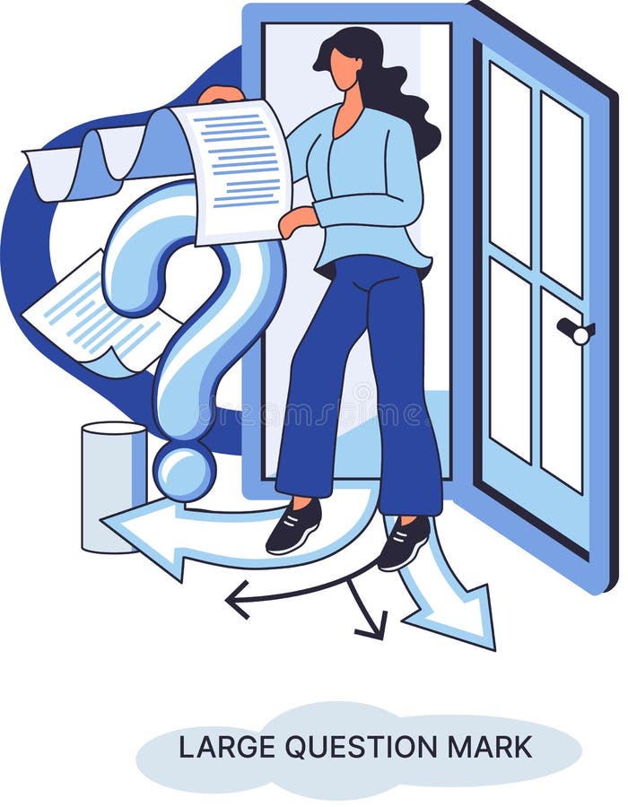 Ladge Question Mark. Problem and Solution Concept Metaphor. Ask ...