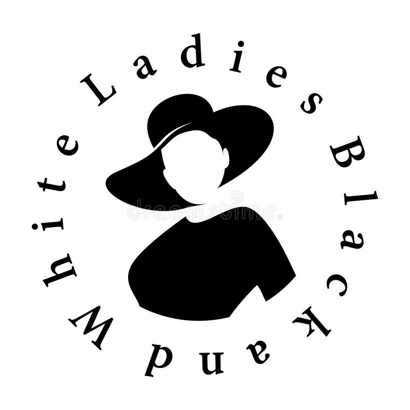 Ladies in Black and White Logo Design Vector Stock Vector ...