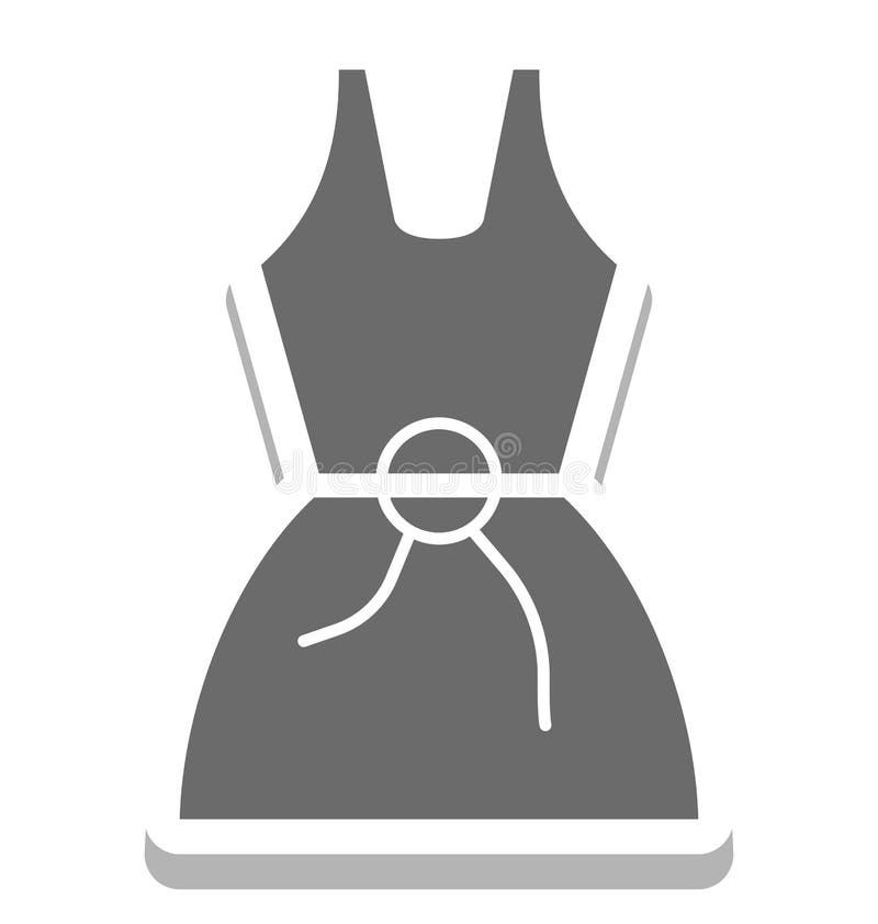 Ladies Dress Isolated Vector Icon for Sewing and Tailoring Stock Vector ...