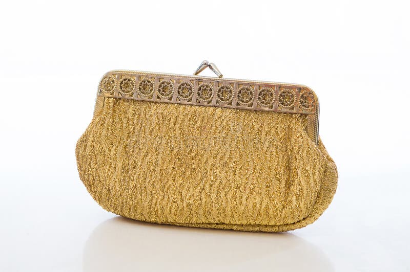Ladies Golden Antique Wallet Stock Image - Image of purse, wallet: 85427487