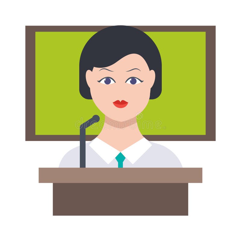 Ladies Vector Flat Color Icon Stock Vector - Illustration of member ...