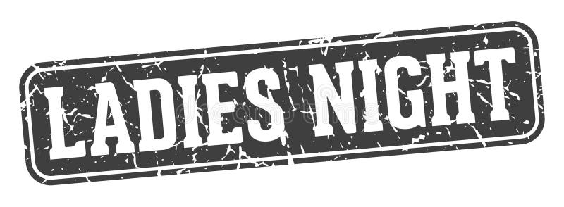 Ladies Night Rectangular Sign. Ladies Night Stamp Stock Vector ...