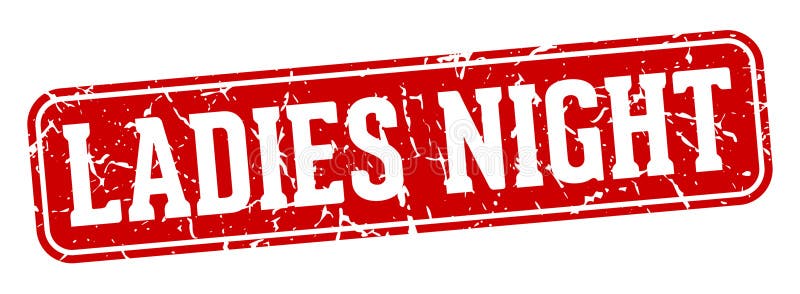 Ladies Night Rectangular Sign. Ladies Night Stamp Stock Vector ...