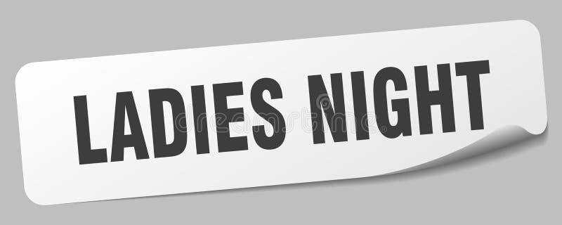 Ladies Night Sticker. Ladies Night Label Stock Vector - Illustration of ...