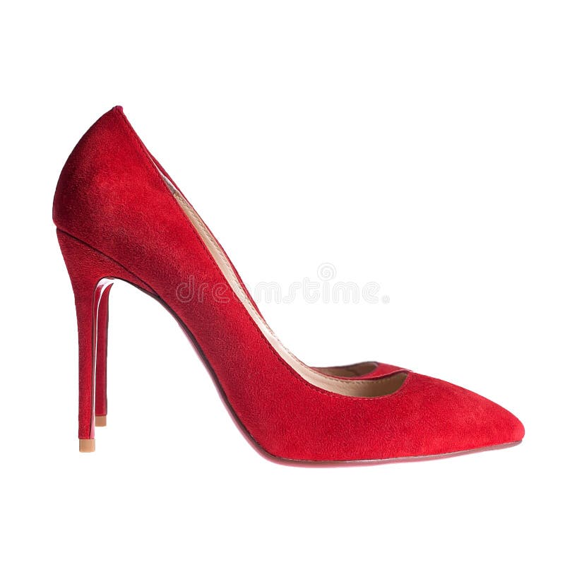 Ladies red leather shoes stock image. Image of elegance - 62642559