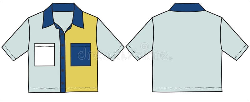 Ladies Short Shirt Outline Artwork Vector Art Stock Vector ...