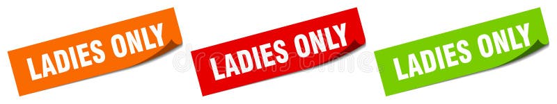 Ladies only Sticker. Ladies only Square Isolated Sign Stock Vector ...