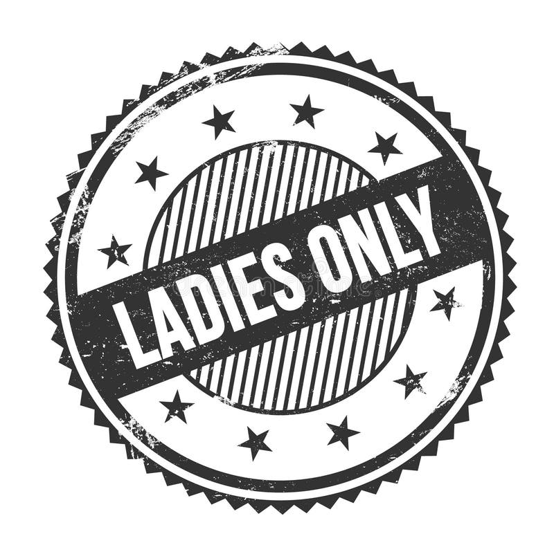 LADIES only Text Written on Red Vintage Round Stamp Stock Illustration ...