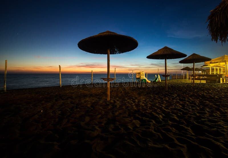 Ladispoli Beach editorial stock image. Image of sunset - 138814274