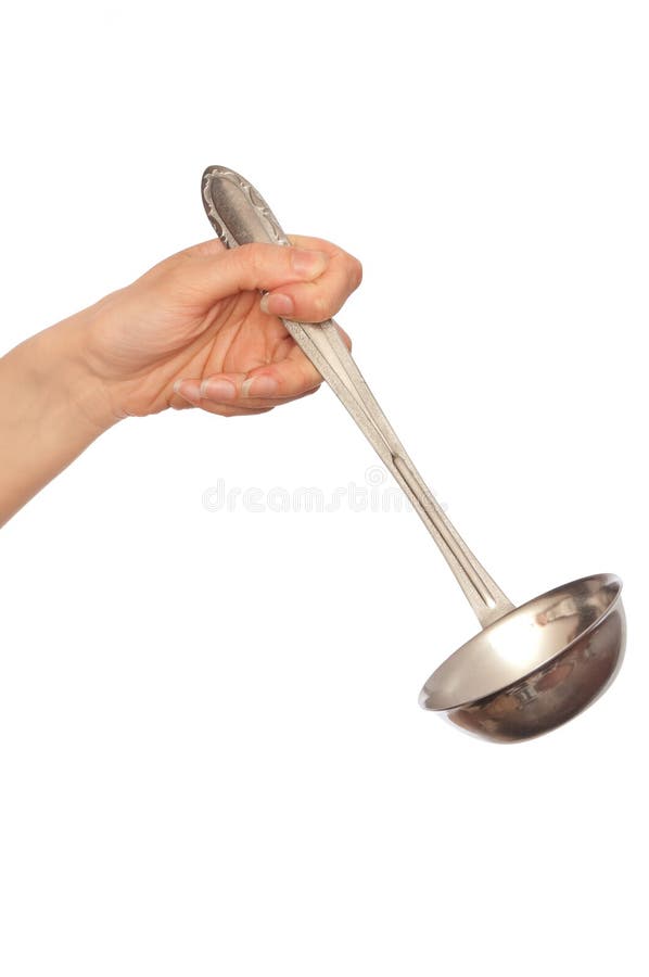 Ladle stock image. Image of food, soup, assistance, steel - 13654707