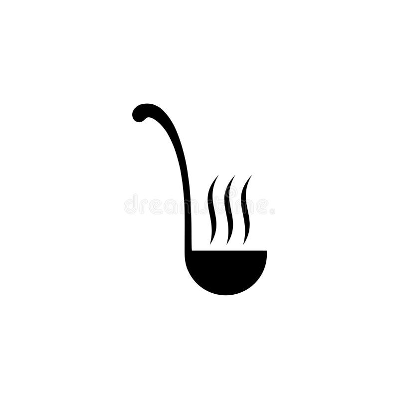 Ladle Icon Isolated on White Background Stock Vector - Illustration of ...