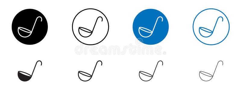 Ladle icon vector stock vector. Illustration of tool - 348077965