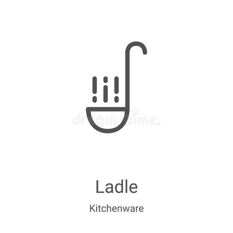 Ladle Linear Icon. Modern Outline Ladle Logo Concept on White Ba Stock ...