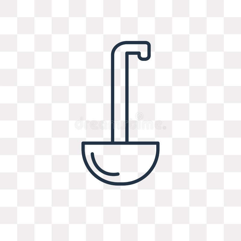 Ladle Linear Icon. Modern Outline Ladle Logo Concept On White Ba Stock ...