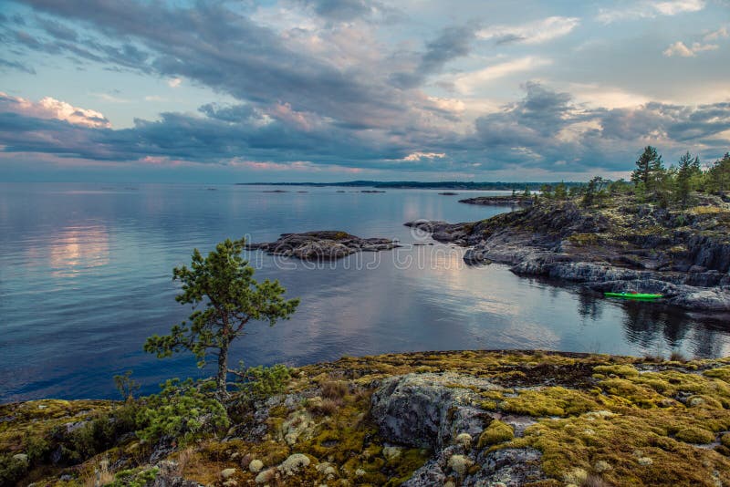 Ladoga lake stock image. Image of travel, island, forest - 56565281