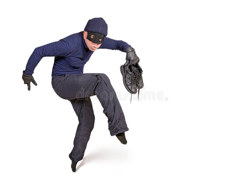 Ladrão imagem de stock. Imagem de barefote, hist, macho - 11162729