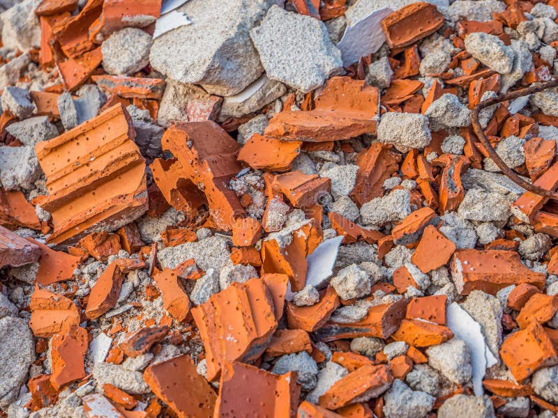 Ladrillo De Construcción De Textura De Escombros De Construcción Foto ...