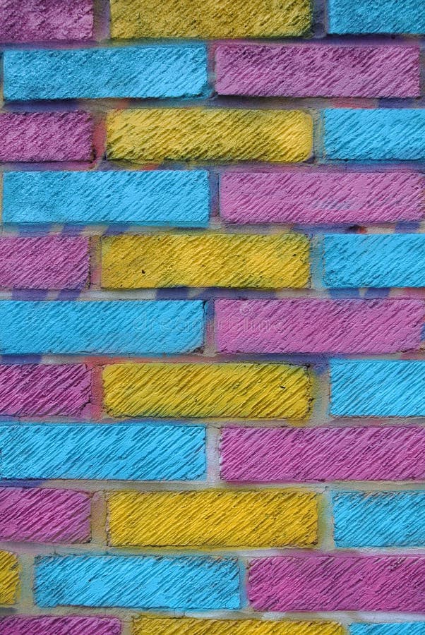 Ladrillos Con Clase Del Color Foto de archivo - Imagen de concreto ...