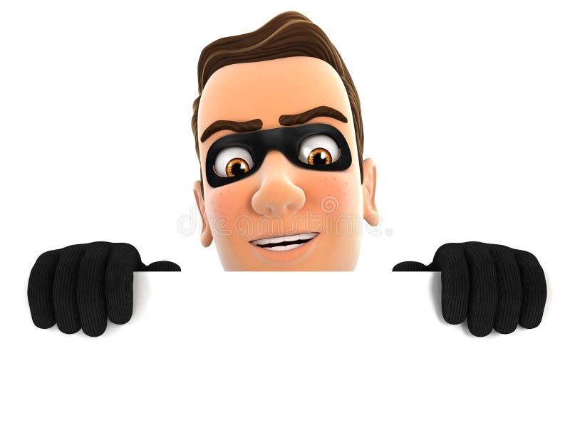 Ladro 3d Che Si Nasconde Dietro La Parete Bianca Illustrazione di Stock ... Ladro 3d Che Si Nasconde Dietro La Parete Bianca Illustrazione di Stock ...