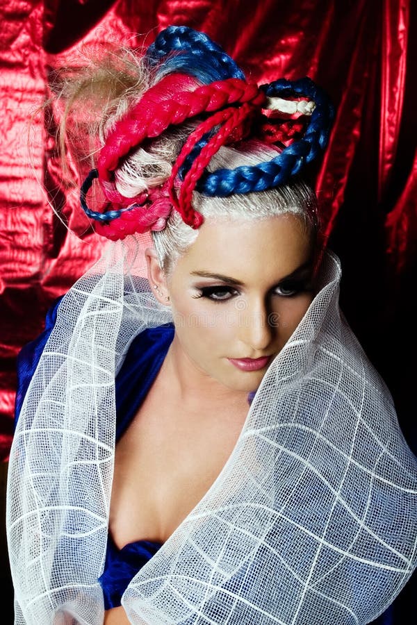 Lady America stock photo. Image of flag, blue, patriotic - 3320138