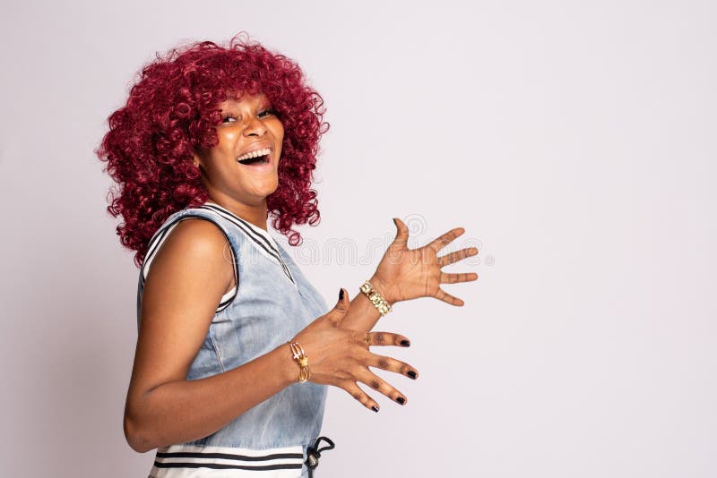 Lady in Awe Facing Sideways Stock Image - Image of blown, expression ...