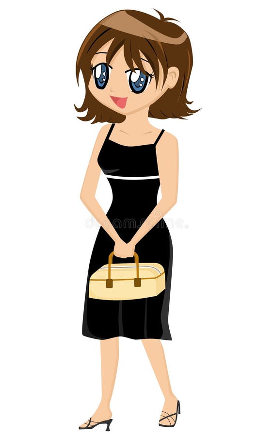 Cartoon Lady with Handbag stock vector. Illustration of adorable - 2286310