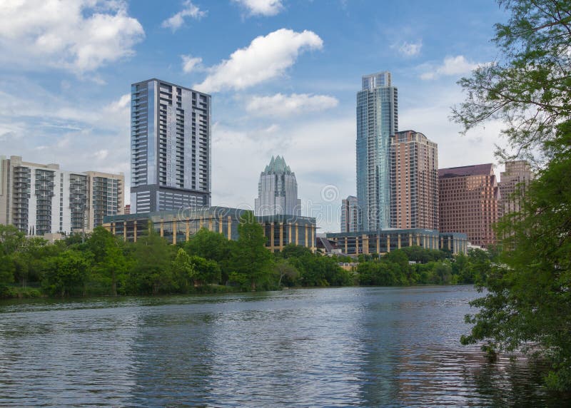 Lady Bird Lake and Downtown Austin Editorial Image - Image of central ...