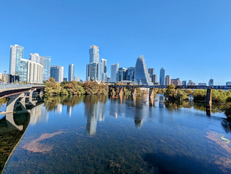Lady Bird Lake in Downtown Austin TX on a Nice Sunny Day Editorial ...