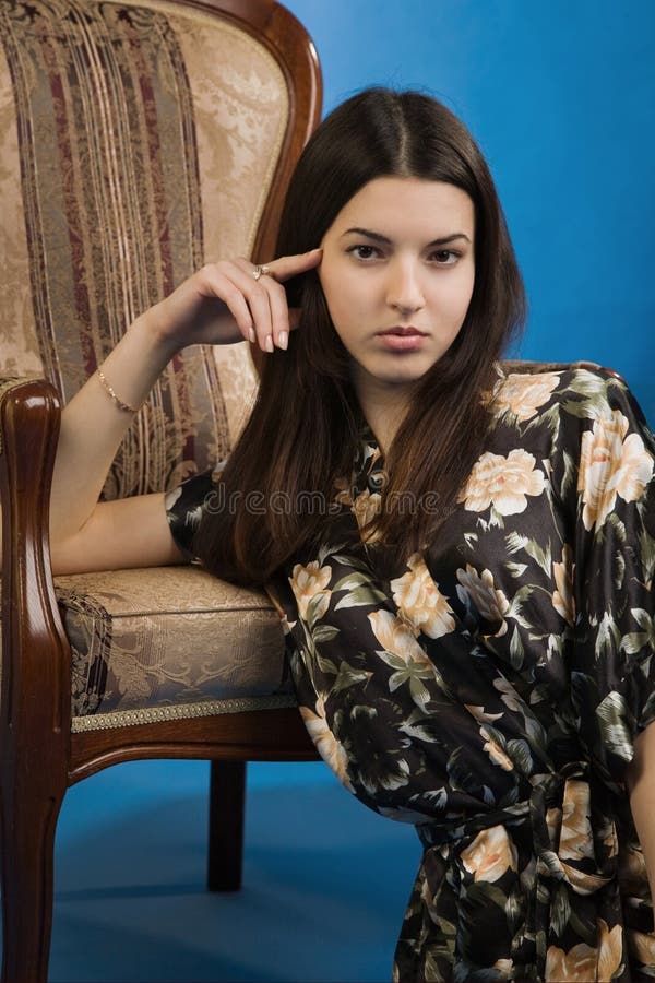 Lady in a boudoir stock photo. Image of beautiful, curtains - 17780796