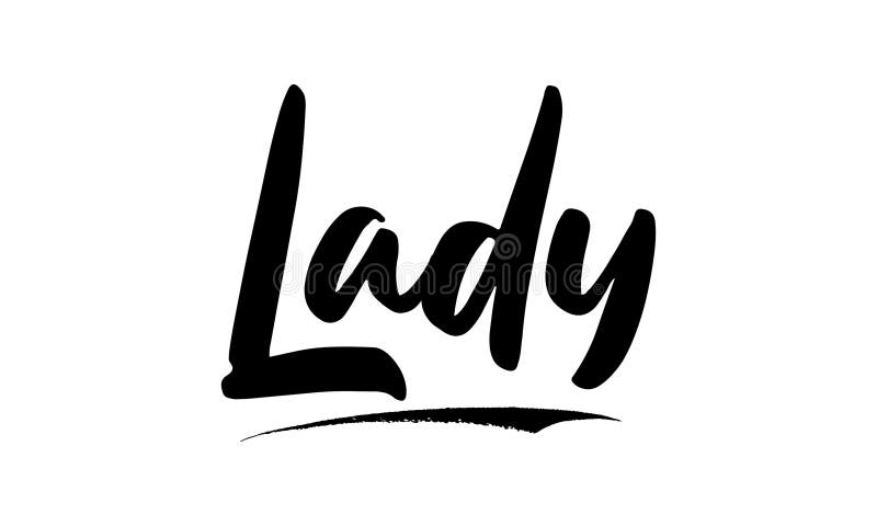 Lady Bold Typography Lettering Text Vector Design Quote Stock Vector ...