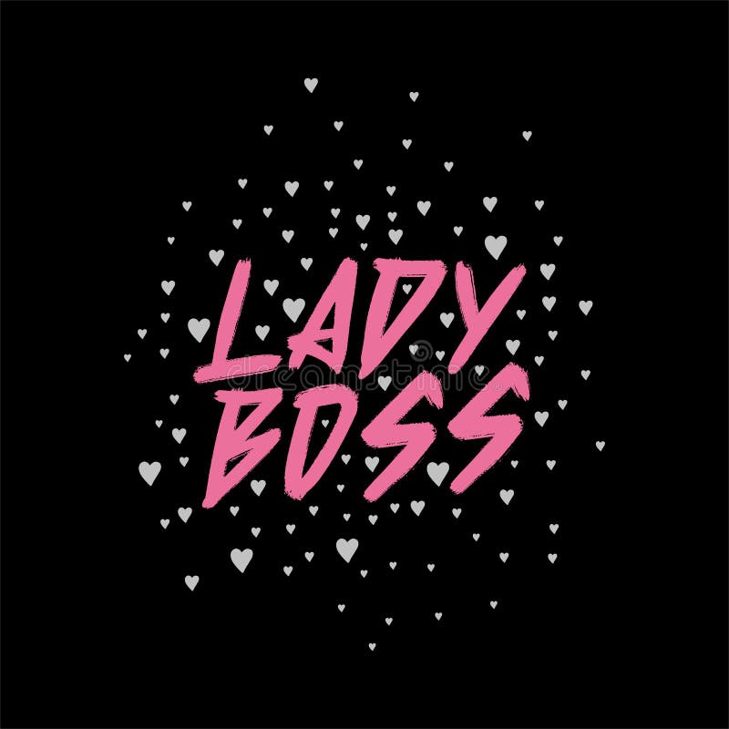 LADY BOSS,Graphic Design Lettering Abstract for T Shirt Printing Stock ...