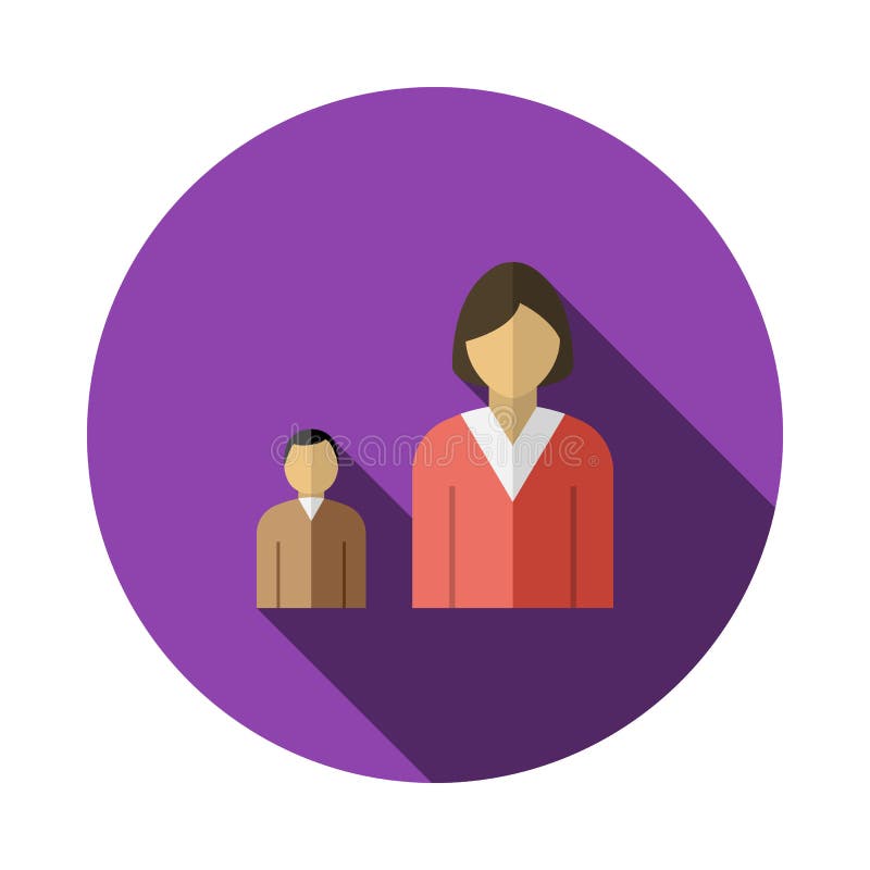 Lady Boss with Subordinate Icon Stock Vector - Illustration of ...