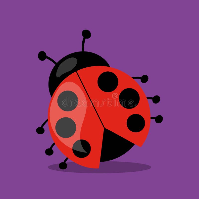 Lady bug back 10 stock vector. Illustration of vectors - 197985449