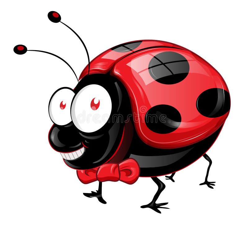 Funny lady bug cartoon stock vector. Illustration of color - 31865492