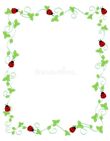 Lady bug frame stock vector. Illustration of animal, cheerful - 19296530